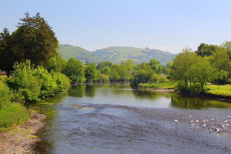 River Conway, in Summer, Low Water Stock Image - Image of sunshine ...