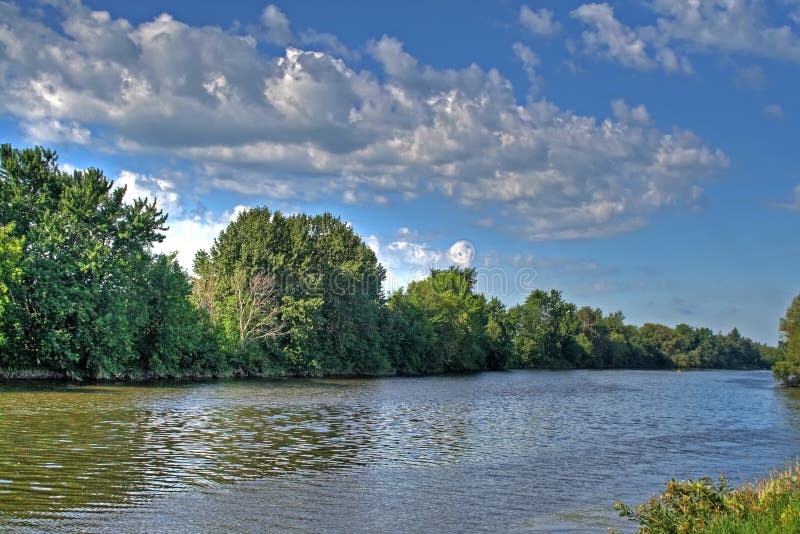 River in countryside stock image. Image of landscape, blue - 5548989