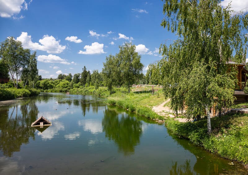 River in the countryside stock image. Image of rural - 153703045