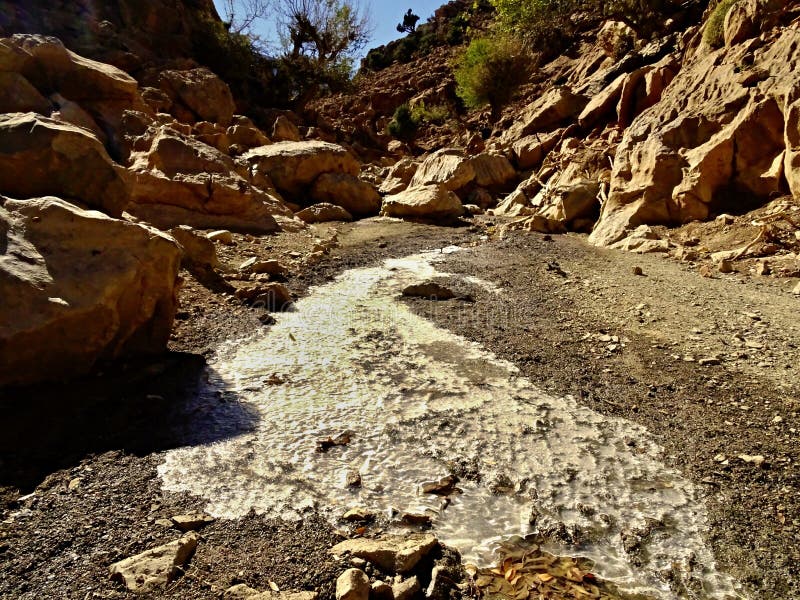 The Ice on Desert in Morocco. Stock Photo - Image of nature, rock ...