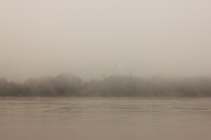 River Covered by Mist in the Morning Stock Image - Image of morning ...
