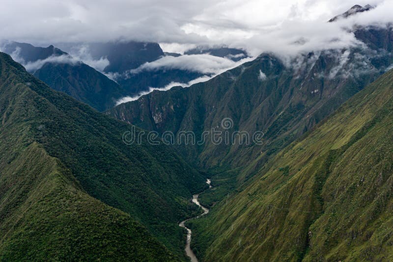 A River Crosses through the Andes Mountains Stock Photo - Image of ...