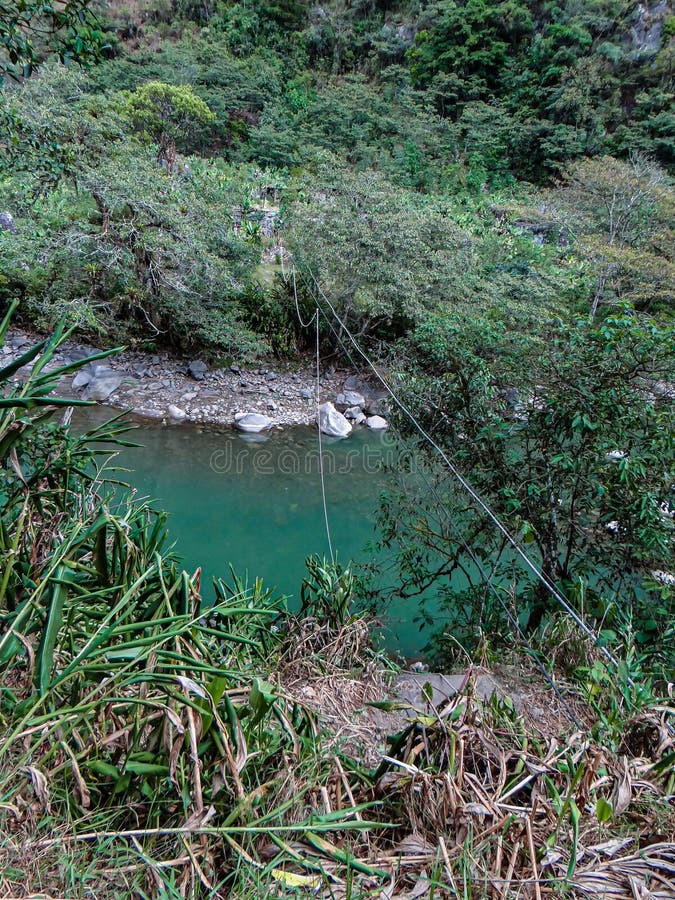 River Crossing by Cable Rail Stock Image - Image of waters, breakfast ...