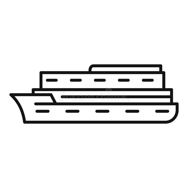 River Cruise Icon, Simple Style Stock Vector - Illustration of graphic ...