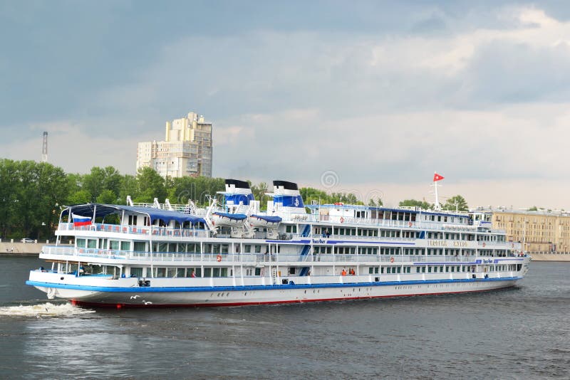 River Cruise Ship Sailing on the River Neva Editorial Photo - Image of ...