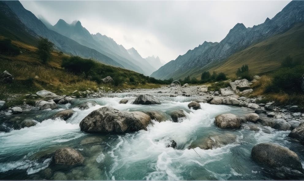 The River Currents are Too Fast To Swim Creating Using Generative AI Tools Stock Illustration ...