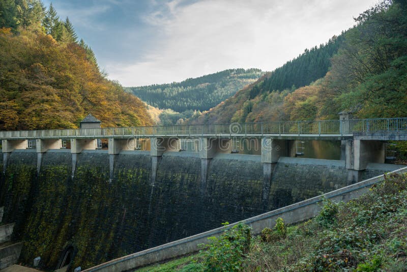 River Dam of the Dhron River in Germany Stock Image - Image of times ...