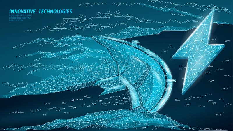 River Dam Hydro Power Energy Source. Low Poly 3D Water Dam Green Energy ...