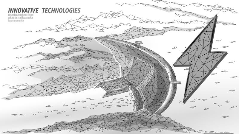 River Dam Hydro Power Energy Source. Low Poly 3D Water Dam Green Energy ...