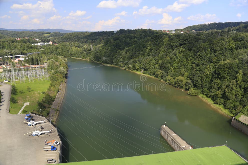River dam stock photo. Image of wheater, ships, wave - 43646030
