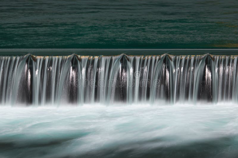 River dam at work stock image. Image of flow, saving - 320995477
