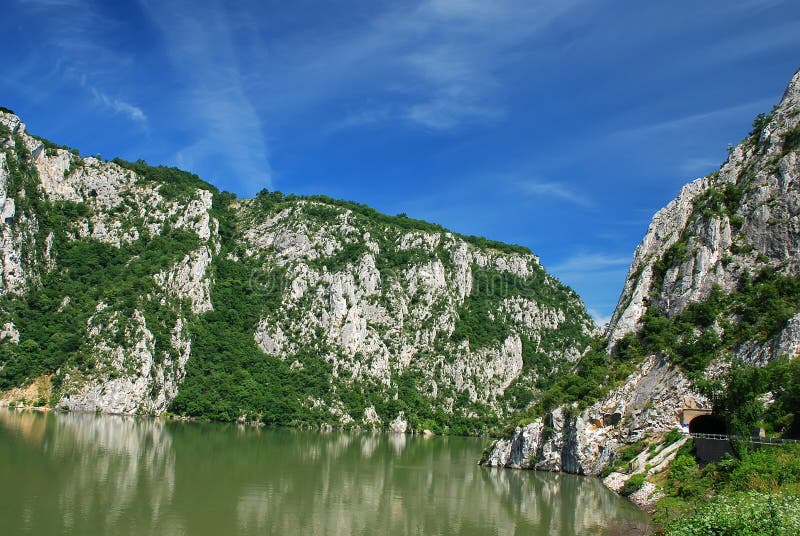 River Danube stock image. Image of clouds, hill, landscape - 6567095