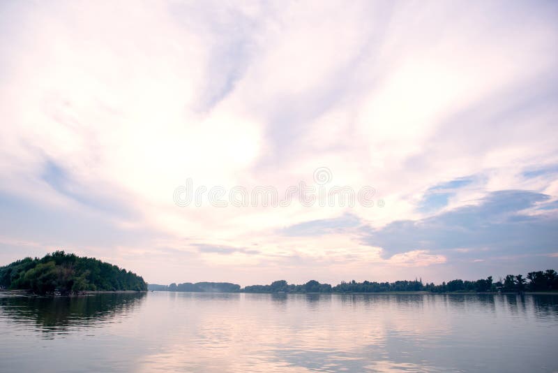 River Danube with a Beautiful Sky Stock Photo - Image of blue ...