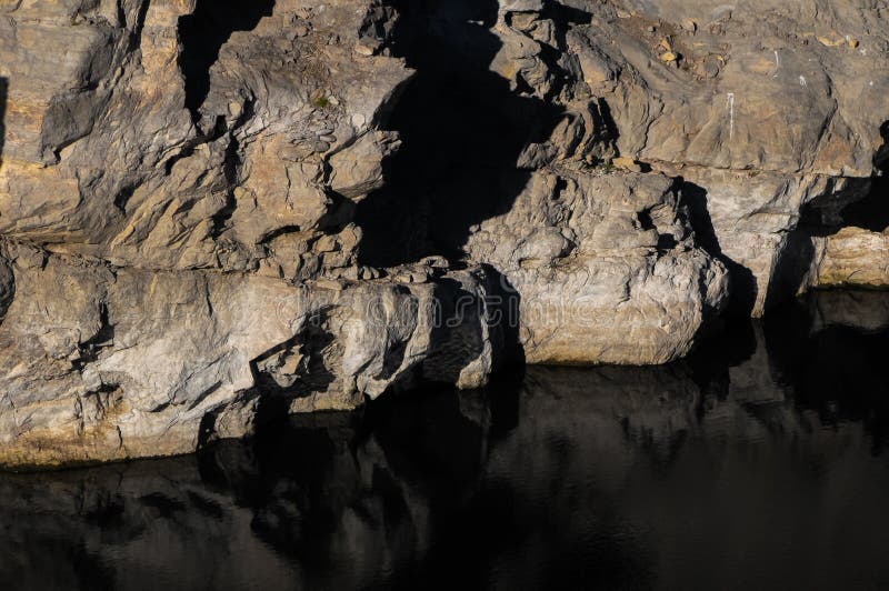 River with Dark Black Water Stock Image - Image of surface, stone: 37278659