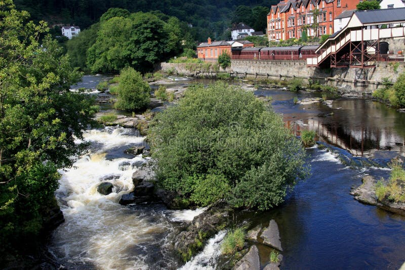 River Dee Llangollen stock image. Image of stream, creek - 6058209