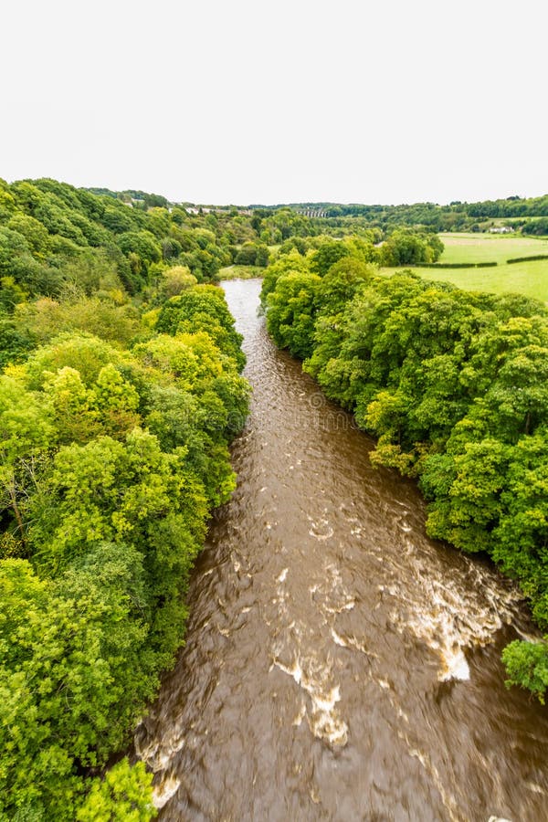 The River Dee near Wrexham stock image. Image of rough - 109374317