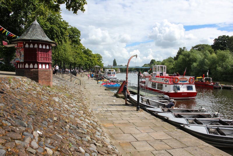Riverside Scenery on the River Stour at Canterbury Kent England Stock ...