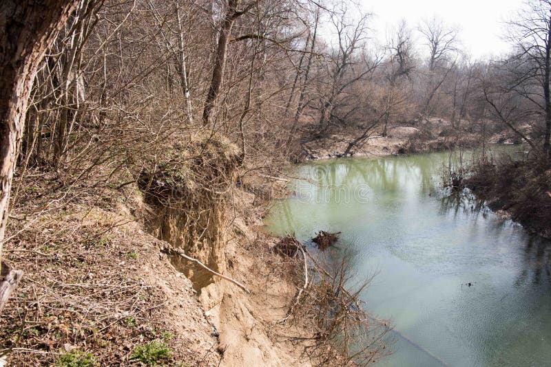 River Deep in Mountain Forest. Mountain River Flowing through the Green ...
