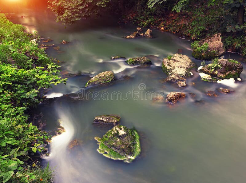 River Deep in Mountain Forest Stock Image - Image of beauty, outdoors ...