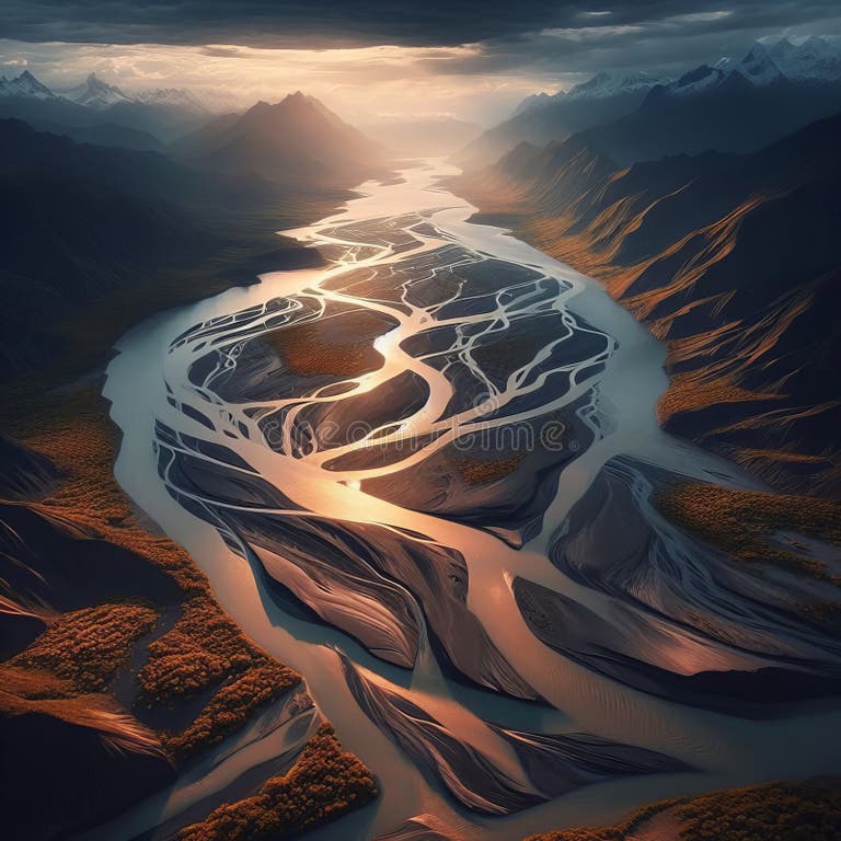 River Delta Formation Timelapse Showing the Formation of a River Stock ...