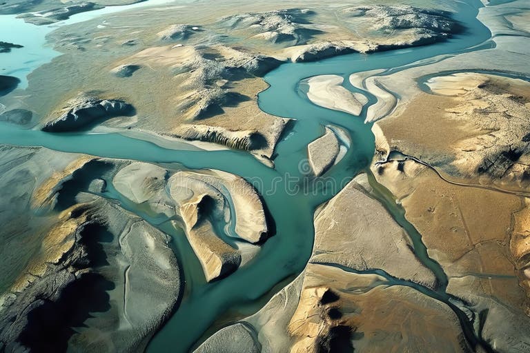 River Delta Formation Timelapse Showing the Formation of a River Stock ...