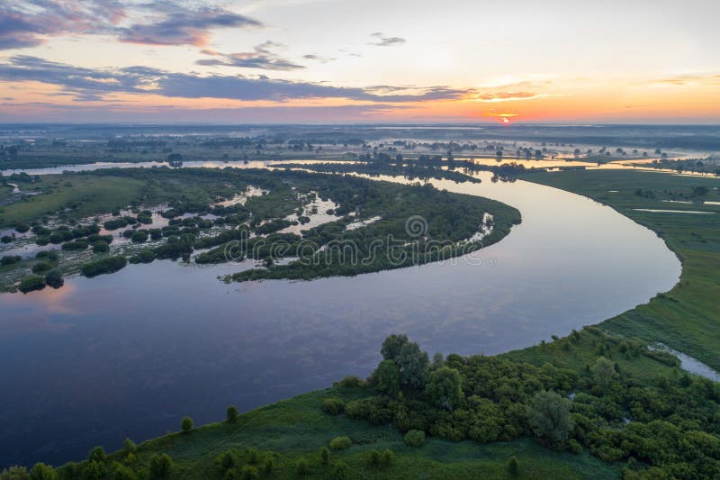 River Dnieper in Belarus stock image. Image of floodplain - 226709471