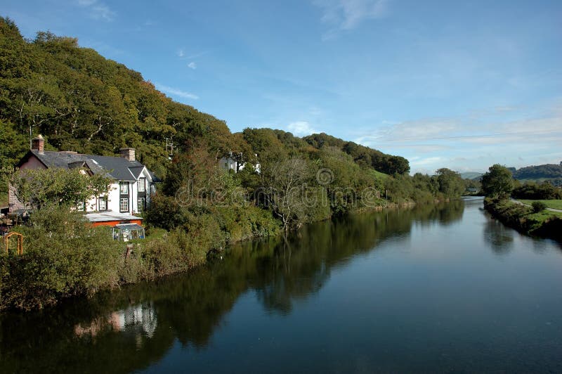 River Dovey stock image. Image of reflection, powys, afon - 1360673