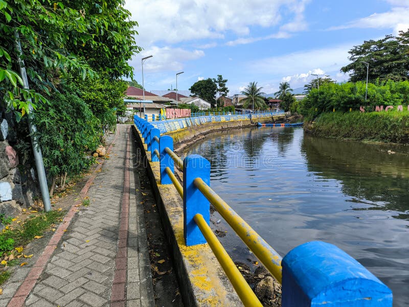 River in Downtown Manado stock photo. Image of fishing - 319001944