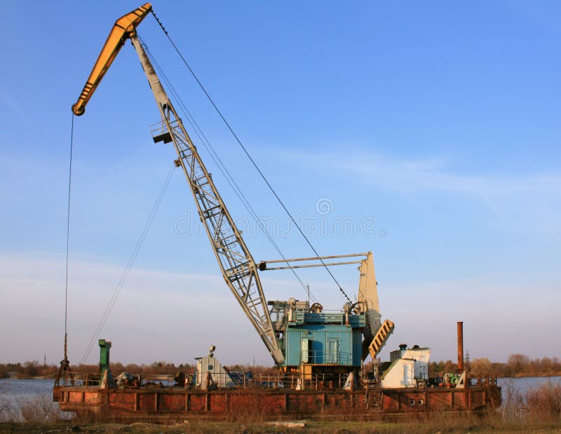 River dredger stock photo. Image of excavator, shovel - 9690344
