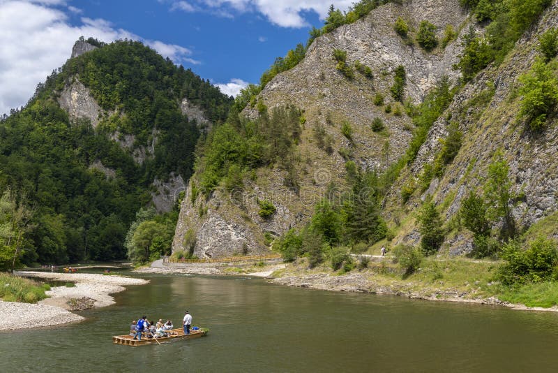 River Dunajec in the Pieniny Mountains on the Border of Slovakia and ...