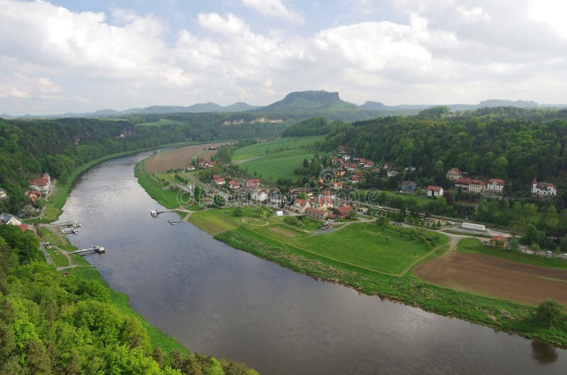 Rathen Near Bastei in Saxony Stock Photo - Image of basteiaussicht ...
