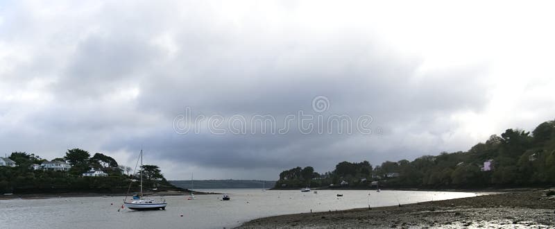 River and Estuary of the River Fal Restronguet Creek Stock Photo ...
