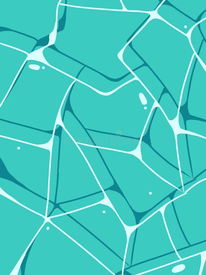 A River that Exists in Anime with Water Reflection Stock Illustration ...