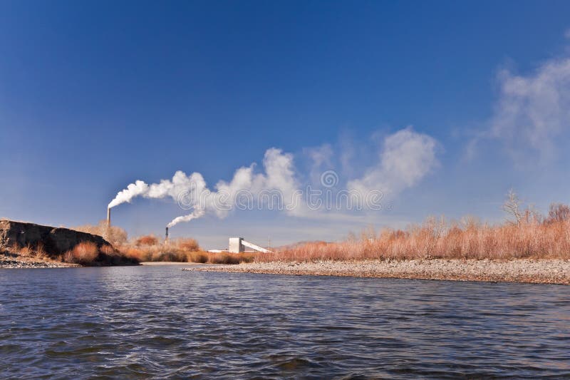 River and factory stock image. Image of ulaanbaatar, mongolia - 22266789
