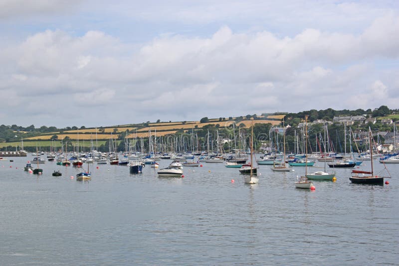 River Fal, Falmouth stock photo. Image of moored, boats - 88458206