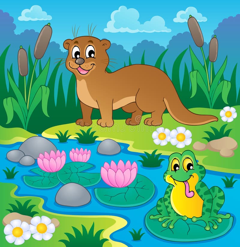 River fauna theme image 1 stock vector. Illustration of animal - 28654116