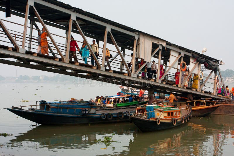 River Ferry Passengers Go Ashore at the Dock Editorial Photo - Image of ...