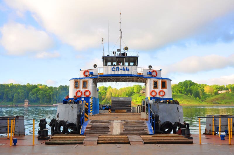 A Ferry Propelled By The River`s Current As Seen On The Russian River ...