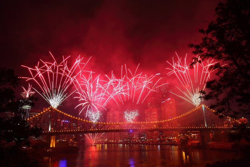 River Fire Festival in Brisbane Editorial Stock Image - Image of spark ...