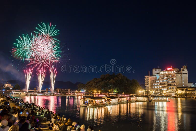 River and Fireworks Display Editorial Photography - Image of night ...