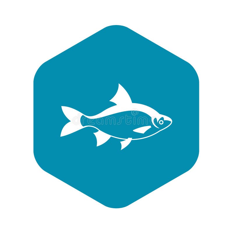 River Fish Icon, Simple Style Stock Vector - Illustration of edible ...