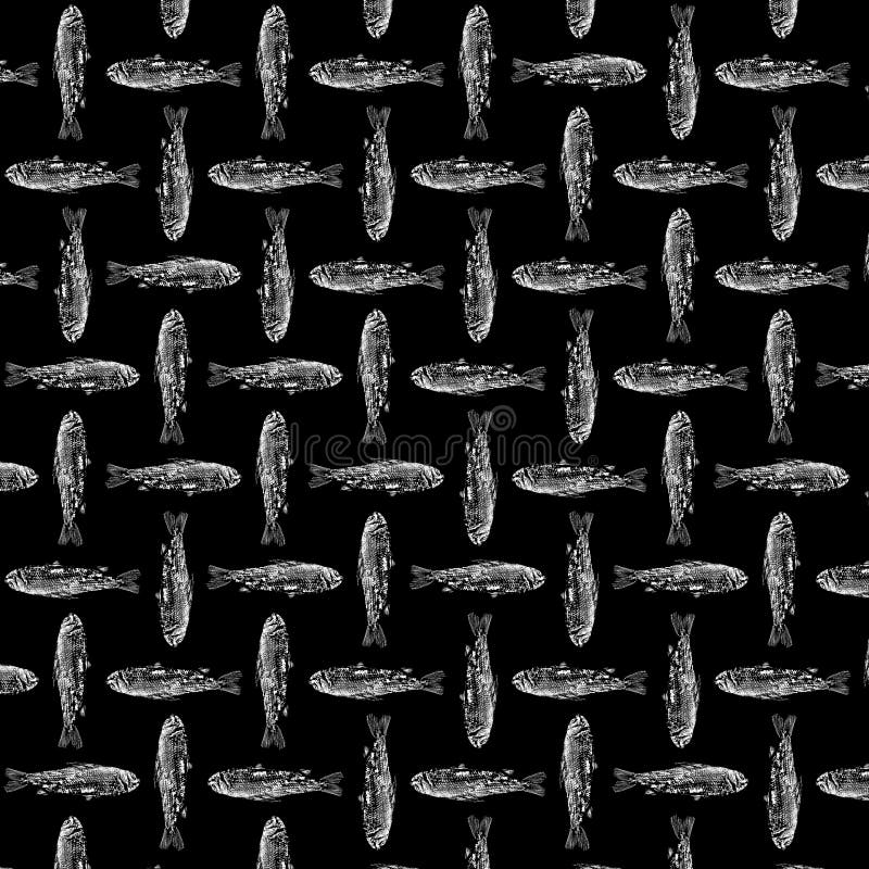 River Fishes Motif Random Pattern Stock Illustration - Illustration of ...