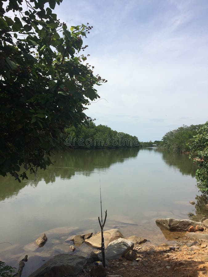 River stock image. Image of fishing, sabah, papar, river - 92896091