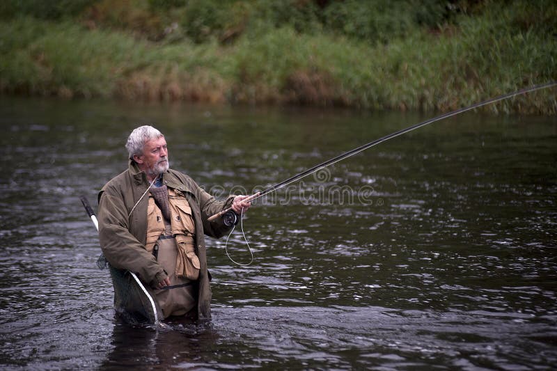 River fishing stock image. Image of recreation, water - 32835135