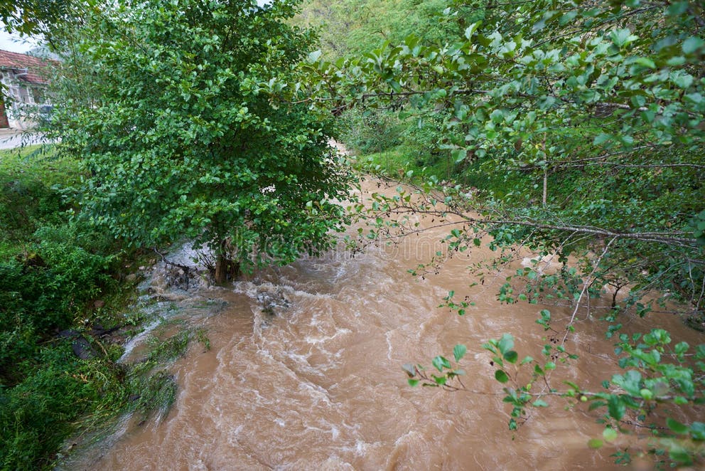 River flash flood stock image. Image of devastation - 259170877