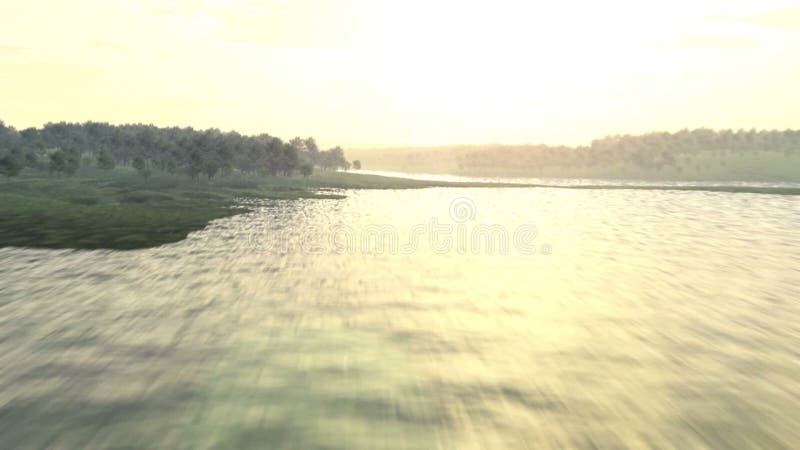 Flying over a river stock video. Video of motion, haze - 41388091