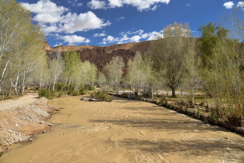 Dades Valley River in Morocco, Landscape View Stock Photo - Image of ...