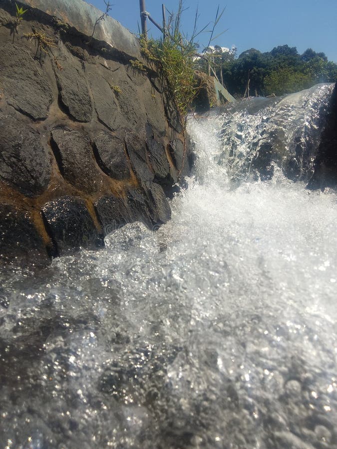 River Flow for Irrigation of Rice Fields and Others Stock Photo - Image ...