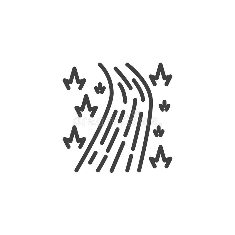 River flow line icon stock vector. Illustration of pictogram - 308892658