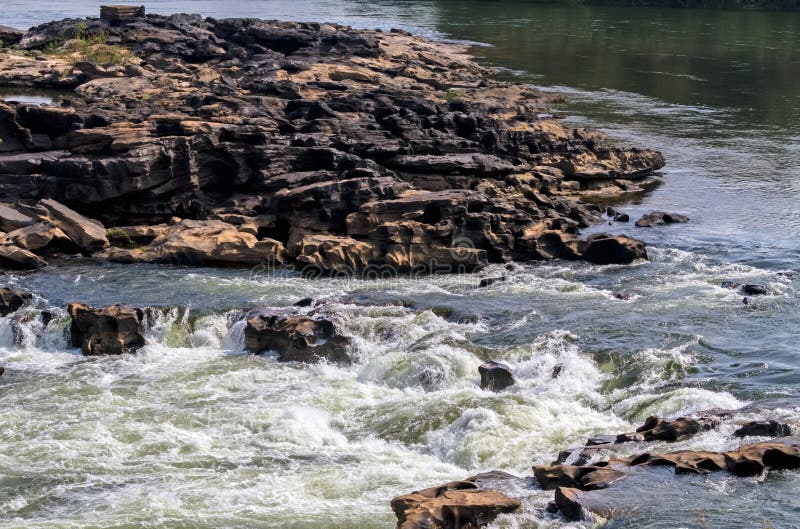 River Flow through the Rocks at Kaeng Tana, Ubon Ratchathani, Thailand ...